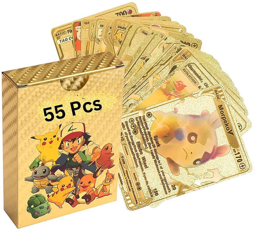 LOZTON Golden Foil Cards 55 PCS ( Max, V, GX, EX & Basic cards) (golden ...