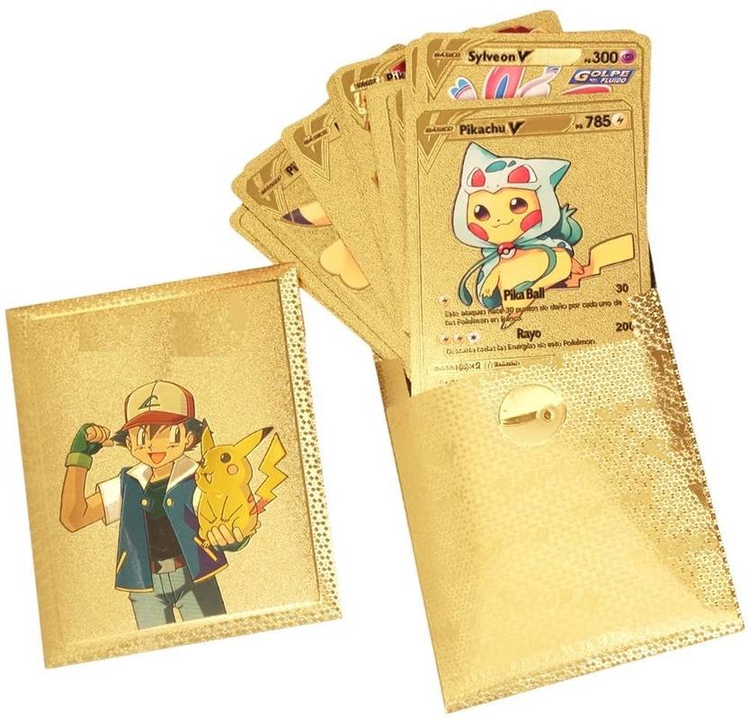Funkey Pokemo Cards 10 Pcs Golden Foil Cards V Series Cards Vmax GX ...