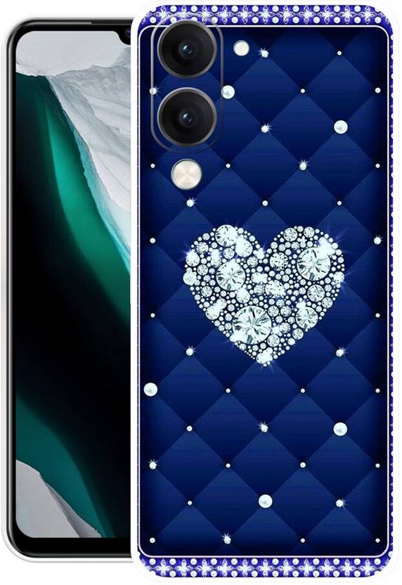 Rockyard Back Cover for vivo Y19s 5G, V2541, HEART, BLUE, BLING, STAR ...