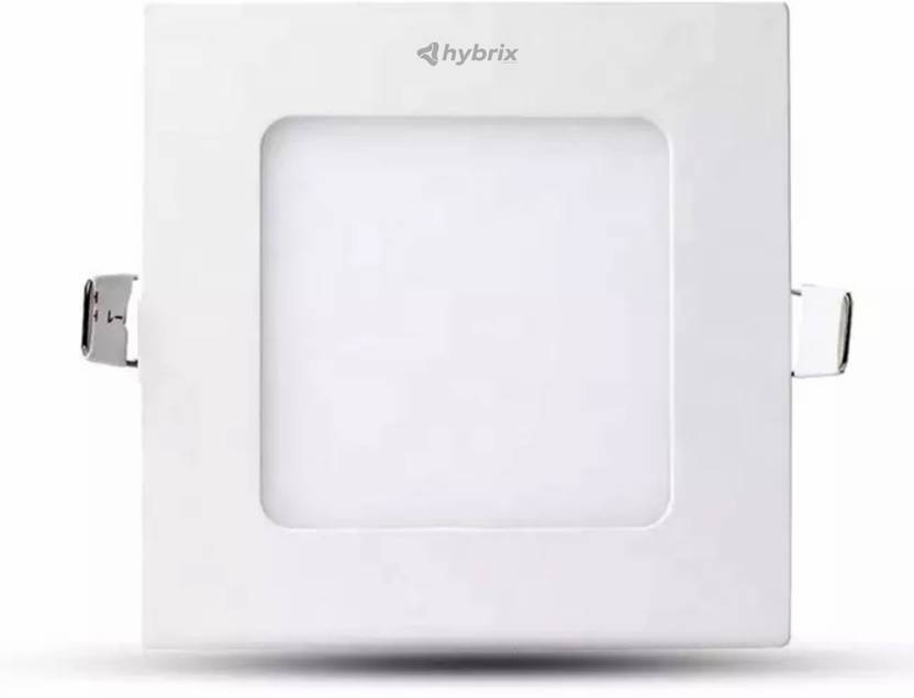 Hybrix LED Slim Square Ceiling Panel Light (6 Watt) Down Light, Warm ...