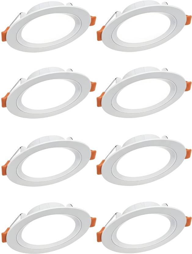 MVL 10W Reno Slim Led Ceiling Down Light White Pack of 8 Ceiling Light ...