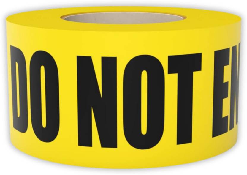 Flipkart.com | Singhal Do Not Enter Barricade Tape 3 Inch X 300 Meter Yellow with Bold Black ...