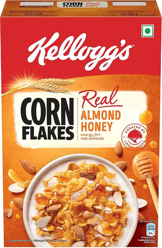 Kellogg's REAL ALMOND HONEY Flavour CORN FLAKES Box Price in India - Buy Kellogg's REAL ALMOND ...