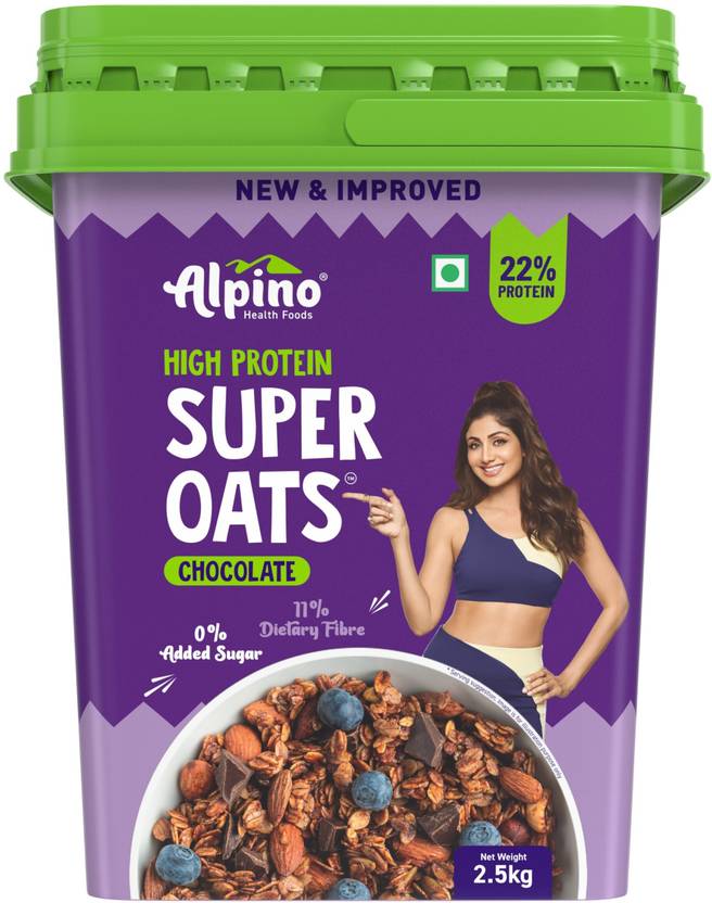 ALPINO High Protein Super Rolled Oats Chocolate 2.5kg Jar Price in India - Buy ALPINO High ...