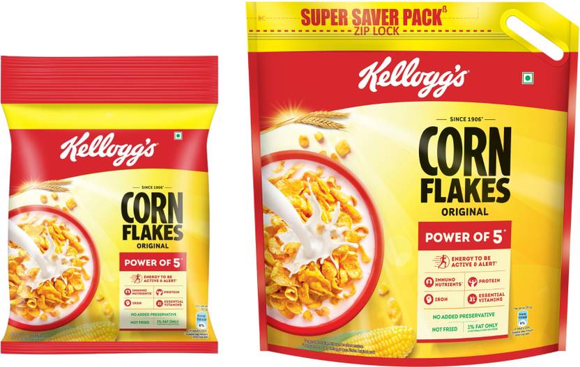 Kellogg's Corn Flakes Original 1.2kg + Corn Flakes Original 251g with ...