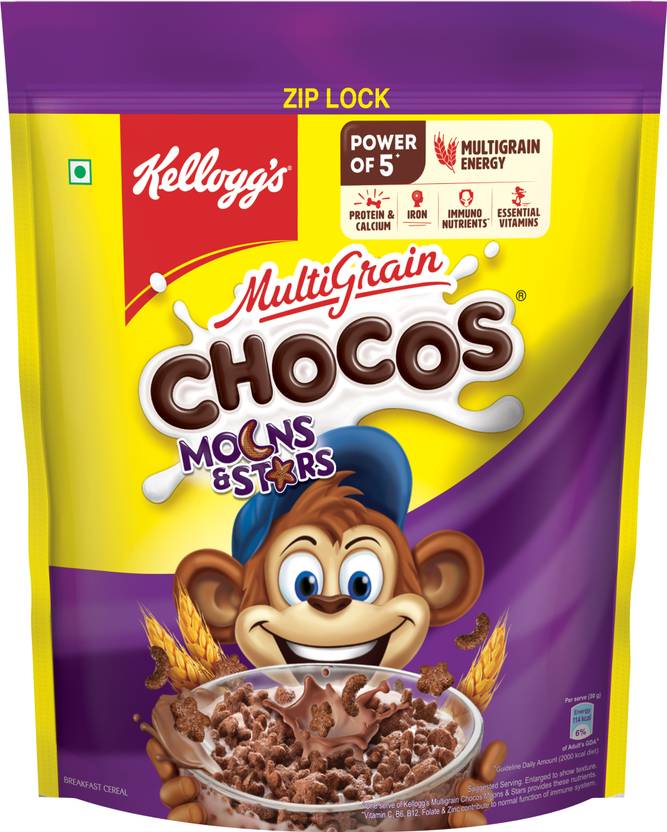 Kellogg's Multigrain Chocos Moons & Stars | High Calcium, Protein ...
