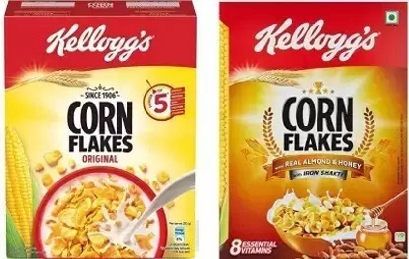 Kellogg's by Kellogg's CORN FLAKES 250g & REAL ALMONDS N HONEY 300g Box ...
