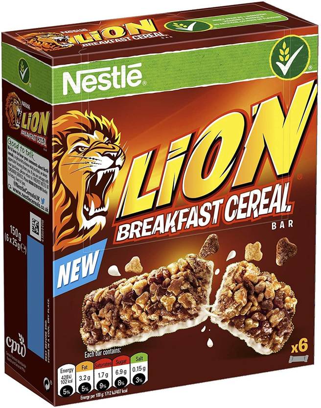 NESTLE LION BREAKFAST CEREAL BARS PACK OF 6 BARS (6 X 25G) Box Price in ...