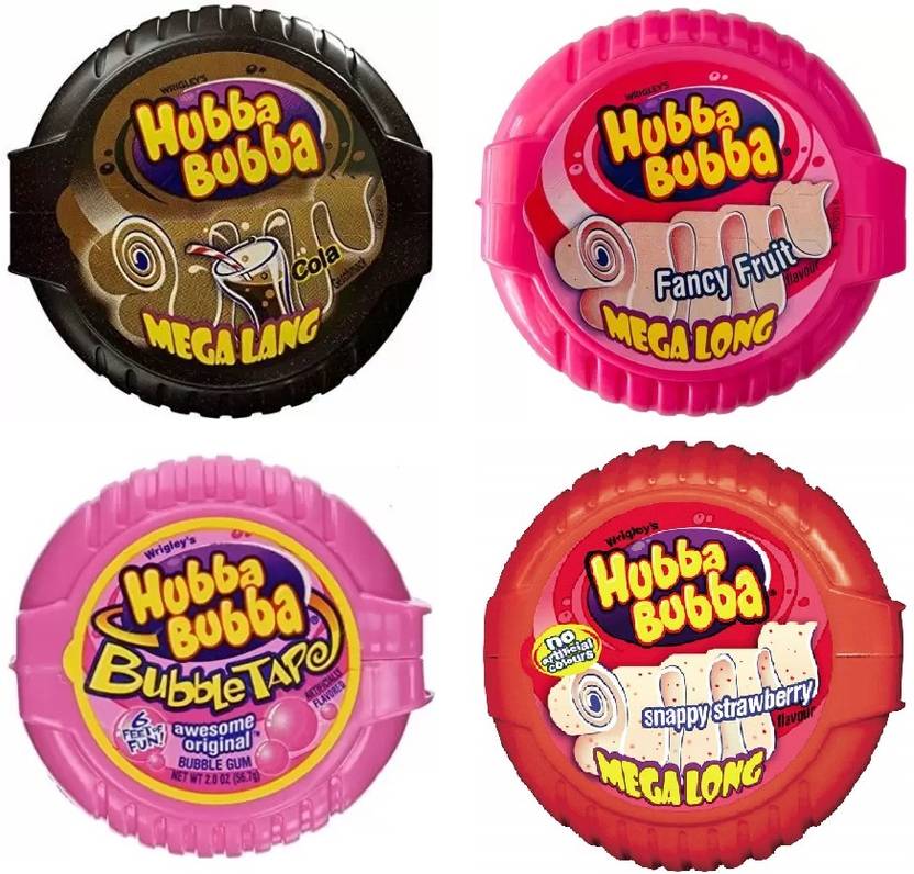Hubba Bubba Chewing Gum Variety, Strawberry, Fancy Fruit, Cola, Awesome ...