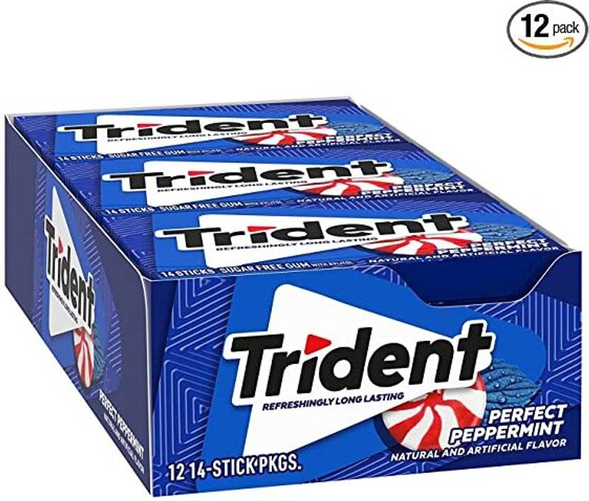Mondelez International Trident Perfect Peppermint (Pack of 12) Chewing ...