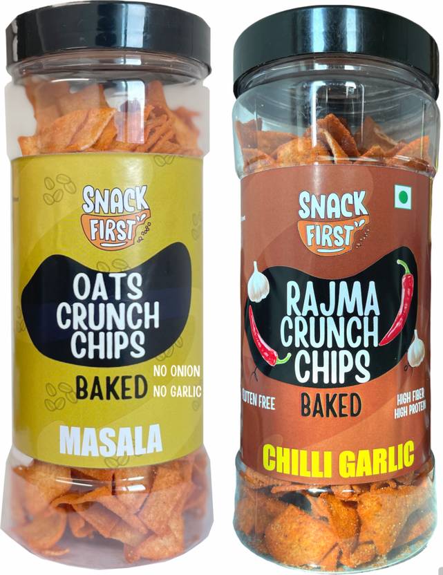SNACK FIRST Baked Oats (Jain) & Rajma Chilli Garlic, High Protein ...