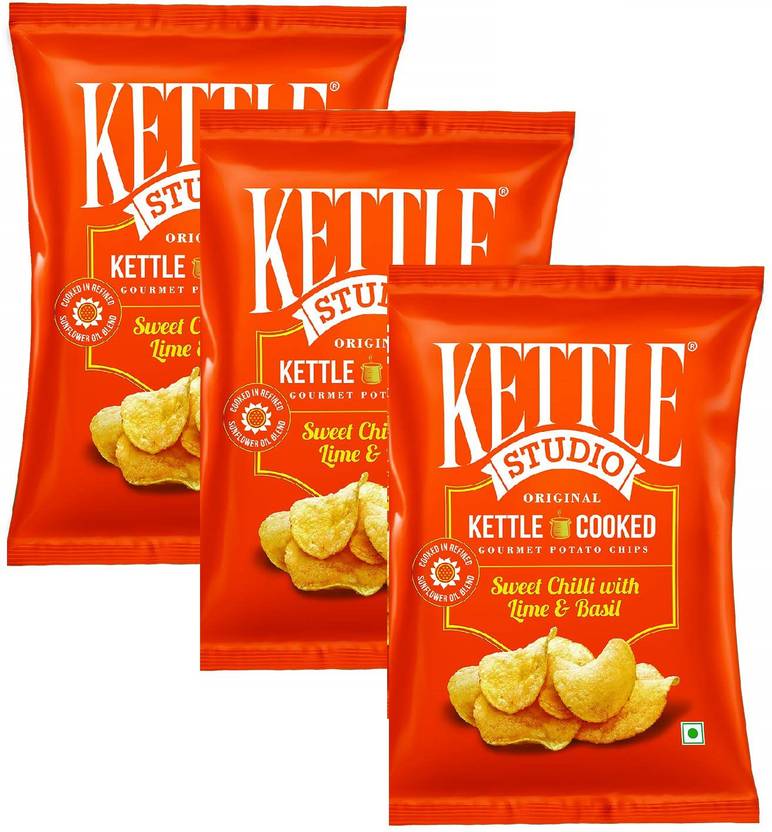 KETTLE Studio Potato Chips | Sweet Chilli with Lime and Basil - 125gm ...