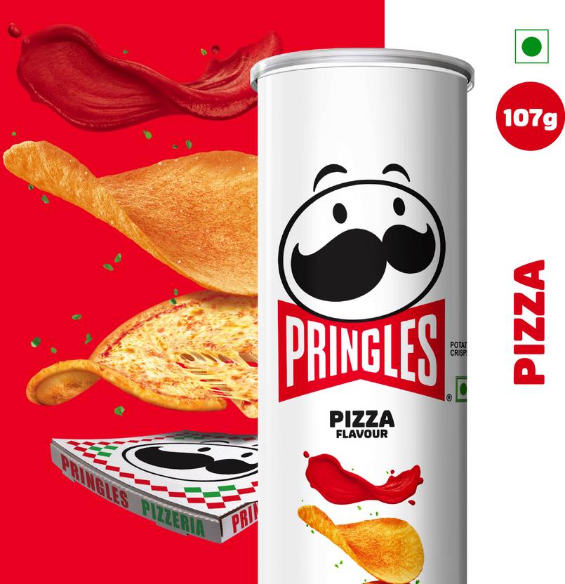 Pringles Potato Chips Pizza Flavor, Crispy Snack for Movie & Game ...