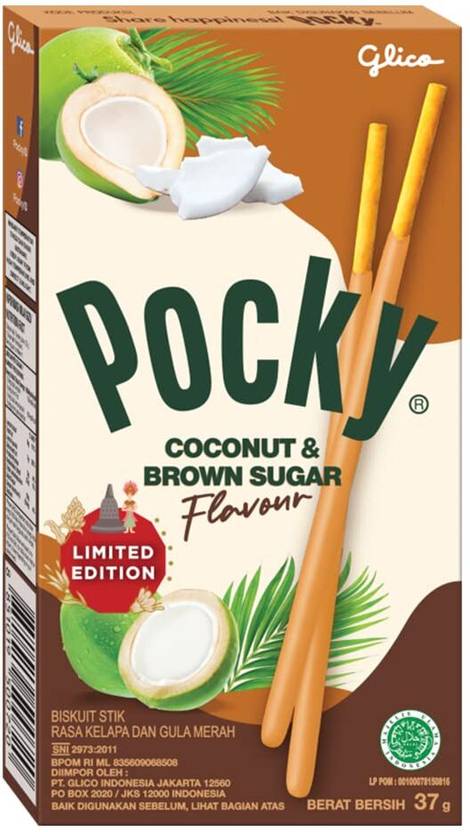 Pocky Glico Coconut & Brown Sugar Flavour Biscuit Sticks Bars Price in ...