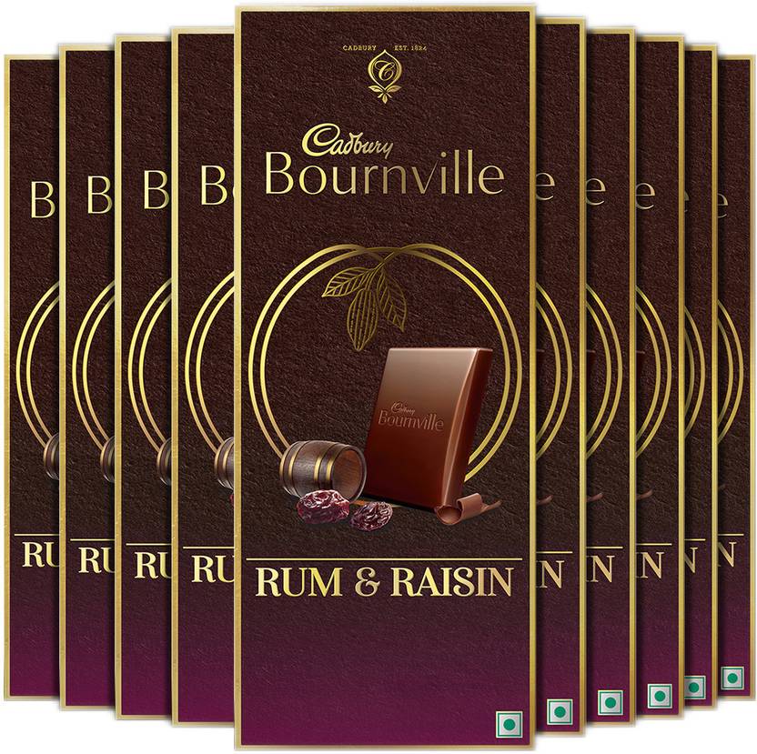 Cadbury Bournville Rum & Raisin Dark Chocolate Bars Price in India ...