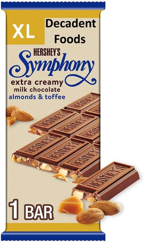 Decadent Foods Hersheys Symphony Milk Chocolate | Almonds & Toffee XL ...