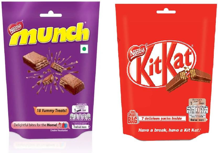 NESTLE KITKAT SHARE BAG & MUNCH CHOCOLATE (PACK OF 2) 318G Bars Price ...