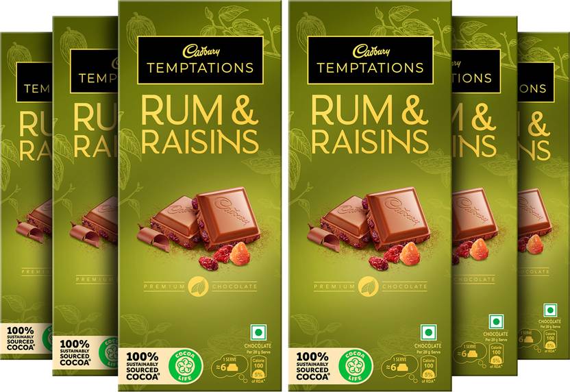 Cadbury Temptations Rum & Raisins Premium Chocolate Bars Price in India ...