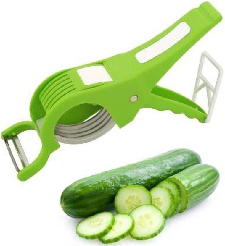 OPPQACJ 2in1 Multi Cutter &Peeler for Vegetables & Fruits, Sharp ...