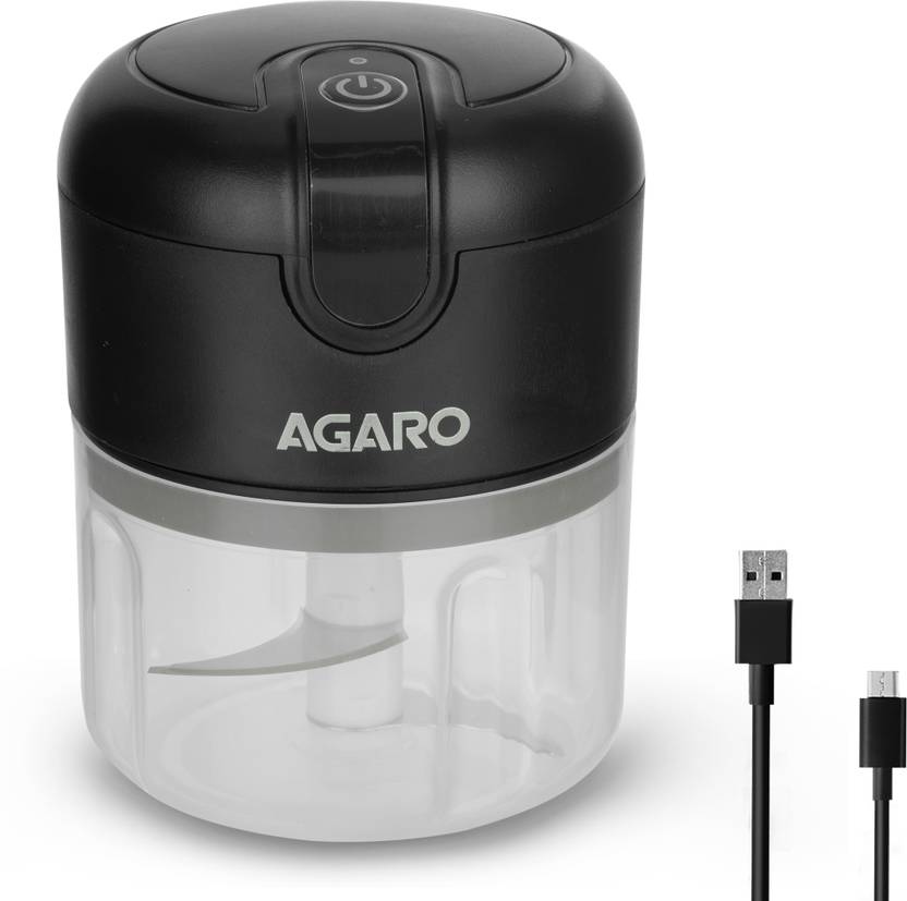 AGARO Elite Rechargeable Mini Electric Chopper, 250 Ml, One Touch ...
