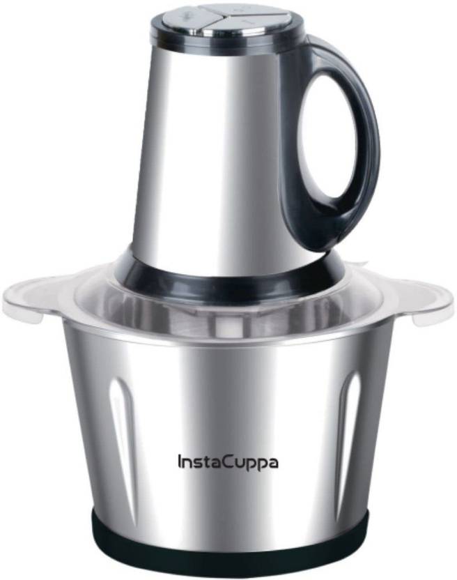 InstaCuppa Electric Chopper with 3 Attachments - GarlicPeeler, SS ...