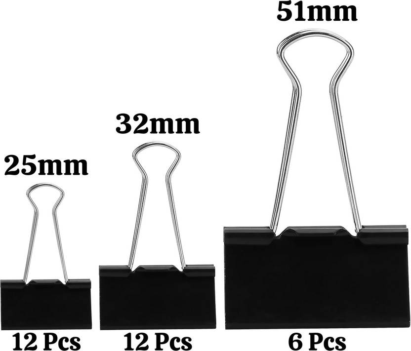 Flipkart.com | 4MYL Binder Paper Clips 25mm, 32mm, 51mm Metal Binder Clip