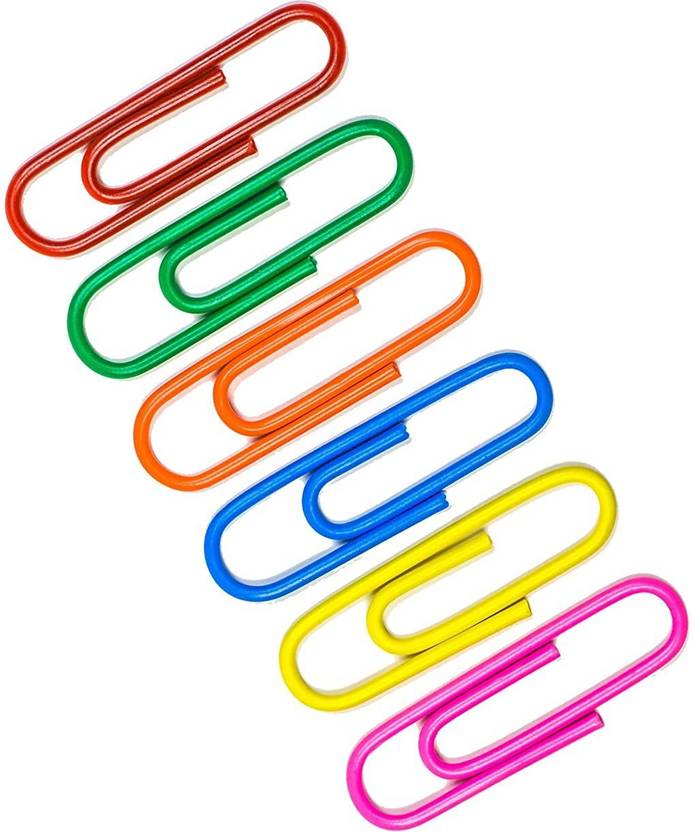 Flipkart.com | ELGRO Gem paper Clip Multicolored 100 Nos. 28 MM Plastic ...