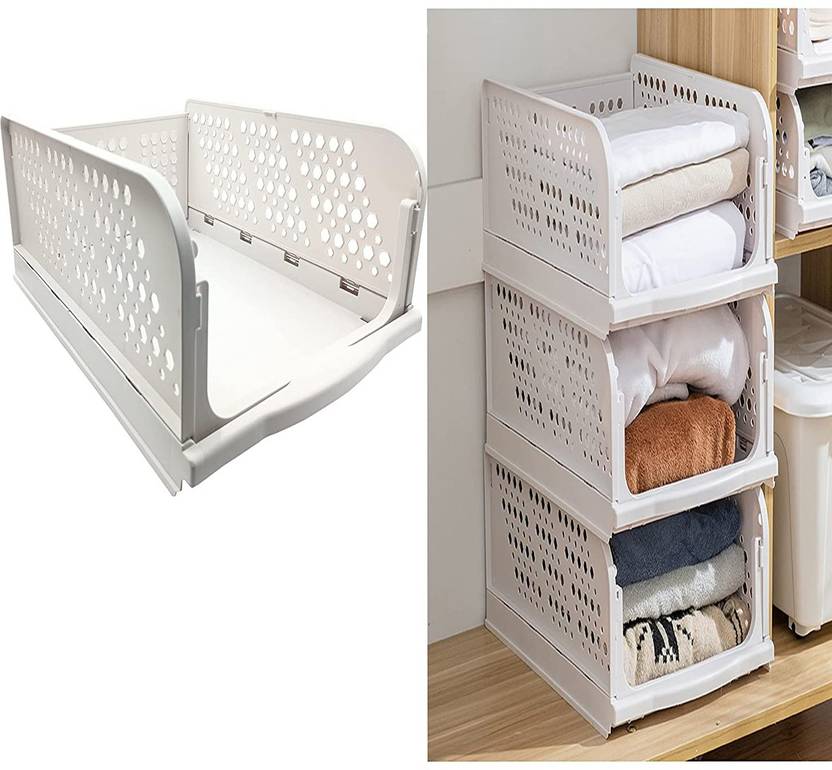 JIALTO Clothes Organizer for Wardrobe & Clothes Foldable & Stackable ...