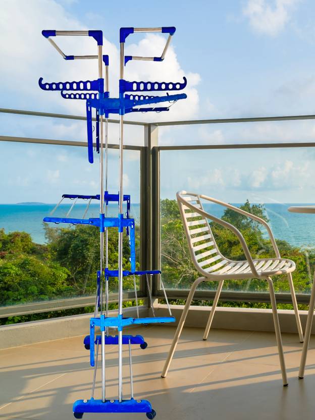 TNC Steel, Plastic, Aluminium Floor Cloth Dryer Stand MOVABLE & PURE ...