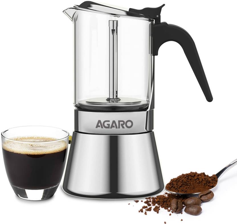 AGARO Imperial Moka Pot, Stovetop & Induction Espresso, 240 Ml ...