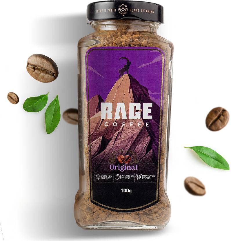RAGE Coffee - 100 GMS Original Blend - Premium Arabica Instant Coffee ...