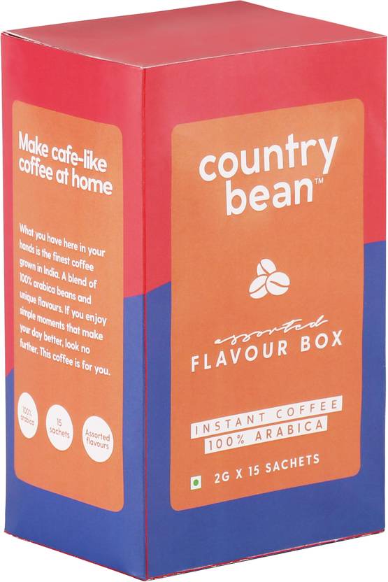 Country Bean Assorted Flavour Box - 15 Sachets, (2g x 15) Instant ...