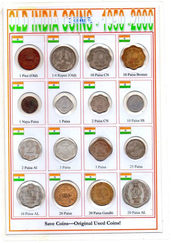 GOLD MINT 1950-70 Republic India 16 Different Old Pice paisa Naya Paisa ...