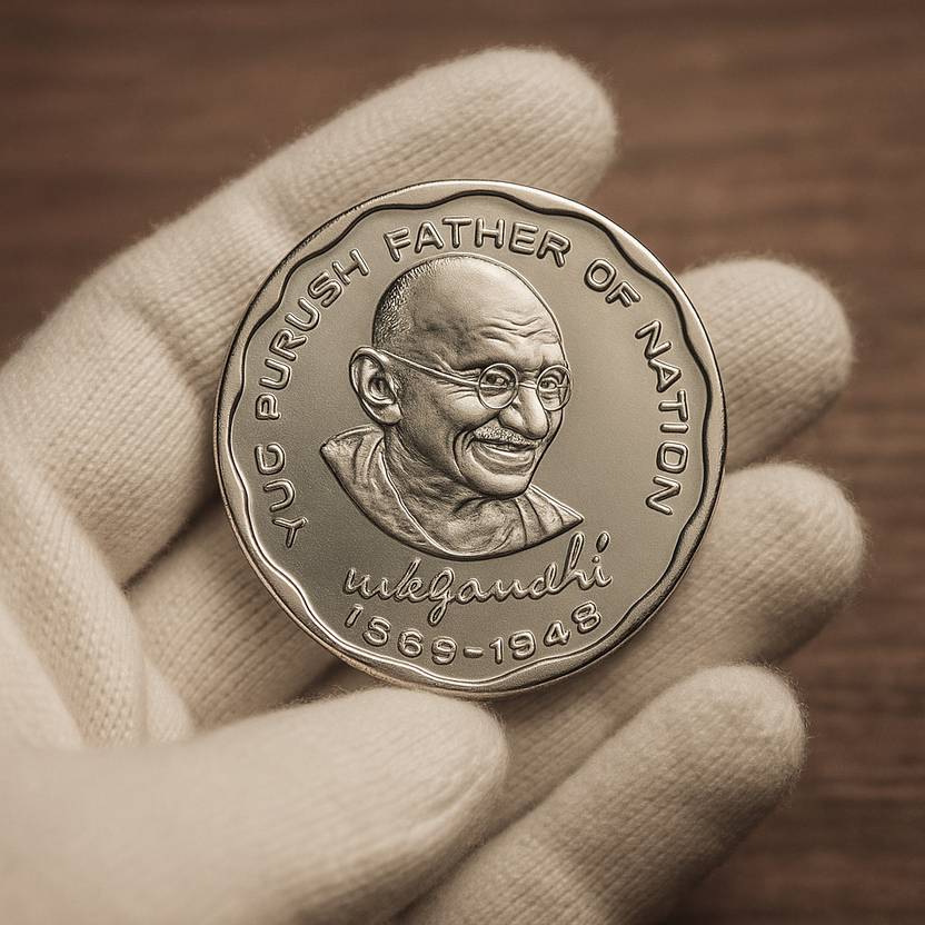 Luxury Big 60 Gram 1000 Rs 1869-1948 MAHATMA GANDHI, India Silver ...