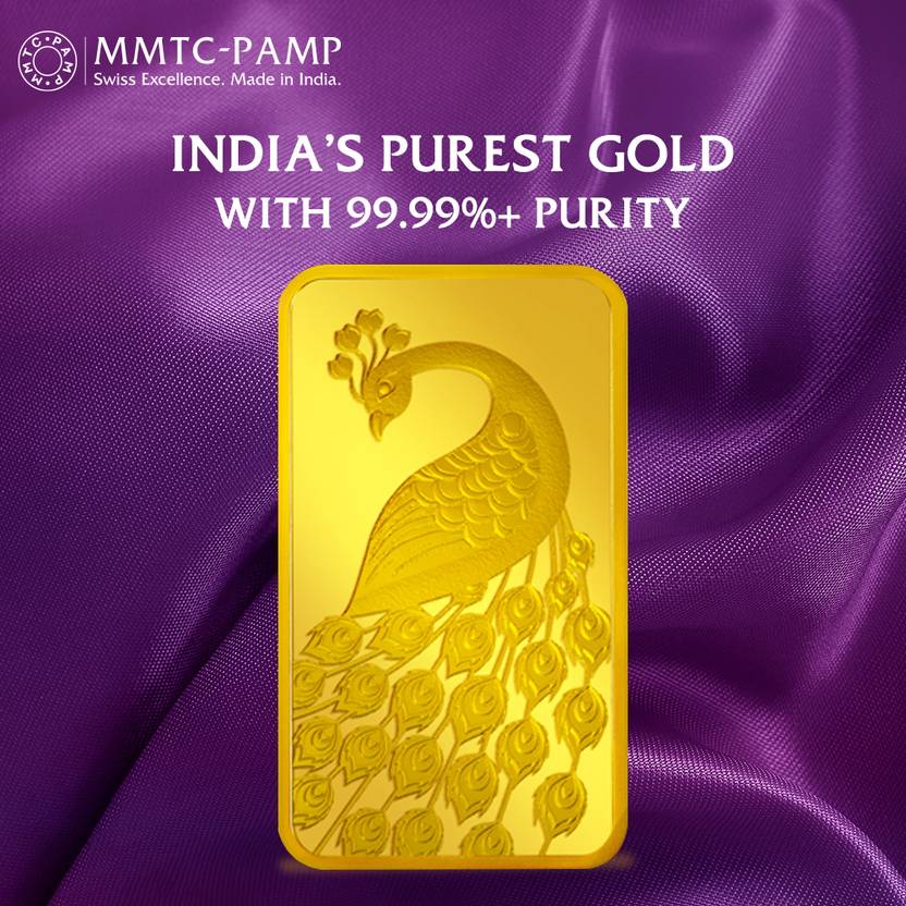 MMTC-PAMP India Pvt Ltd Peacock 24 (9999) K 2 g Gold Bar Price in India ...