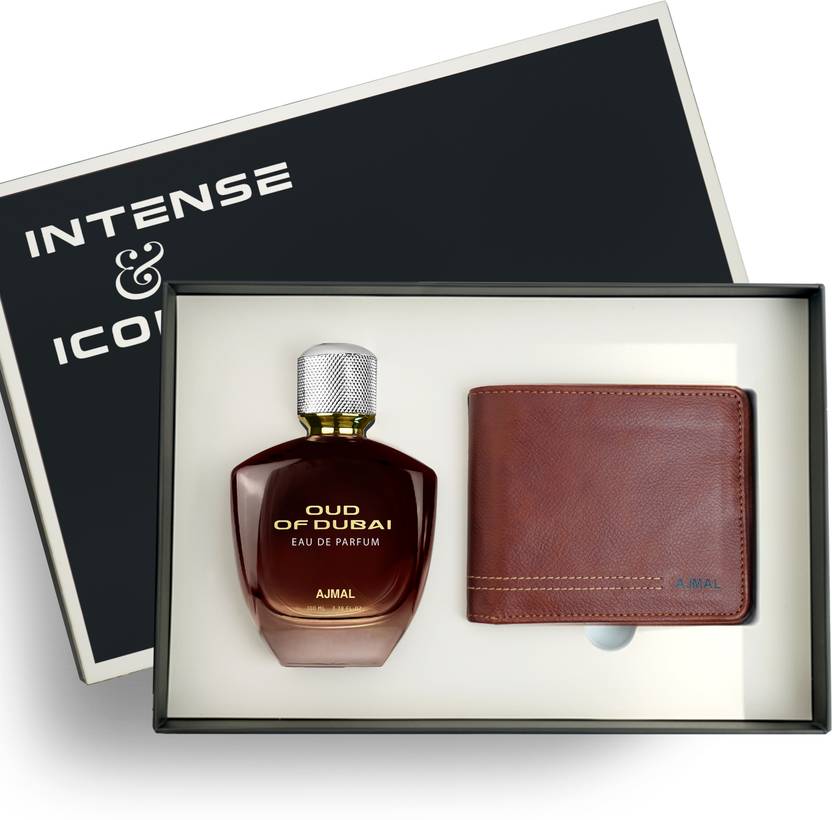 Ajmal Intense & Iconic Long Lasting Oud of Dubai Perfume & Wallet Gift ...