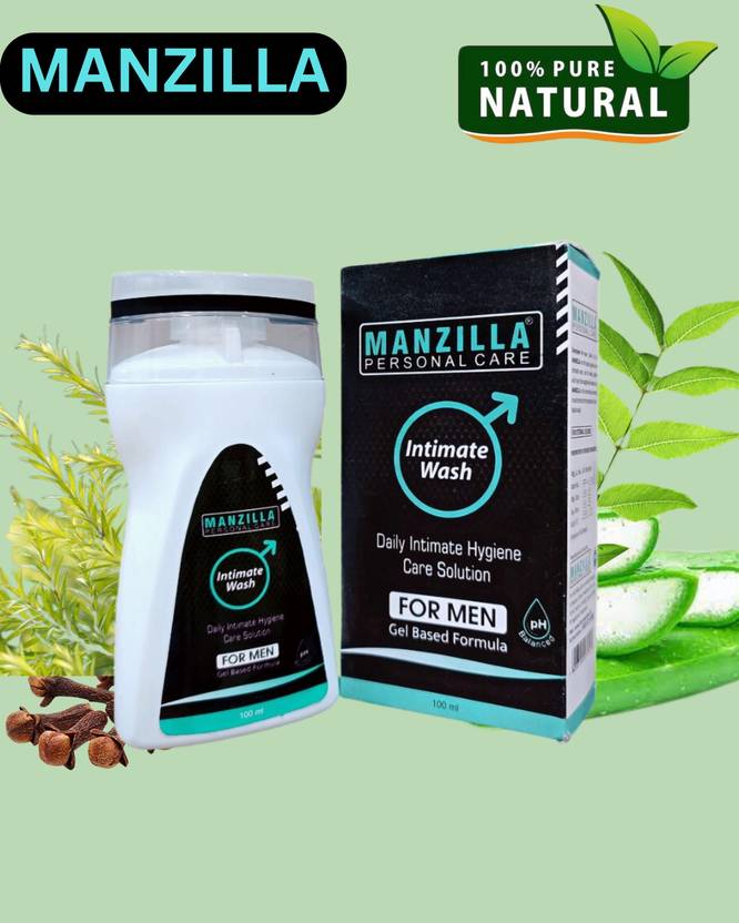 Manzilla Intimate Wash For Men | With Aloe Vera & Tea Tree Oil | 100 % Ayurvedic 100 ml Price in ...