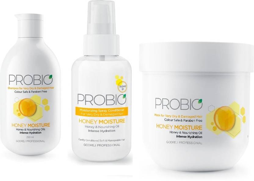 Godrej Professional Probio Honey moisture Shampoo(250ml),mask(200g) and ...