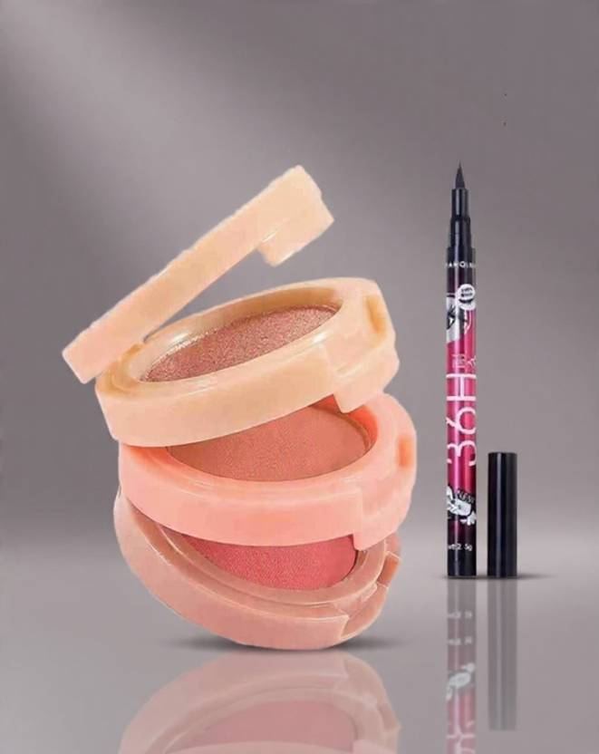 yim~mi Professional Blush Highlighter Stack with Long Lasting Eyeliner ...