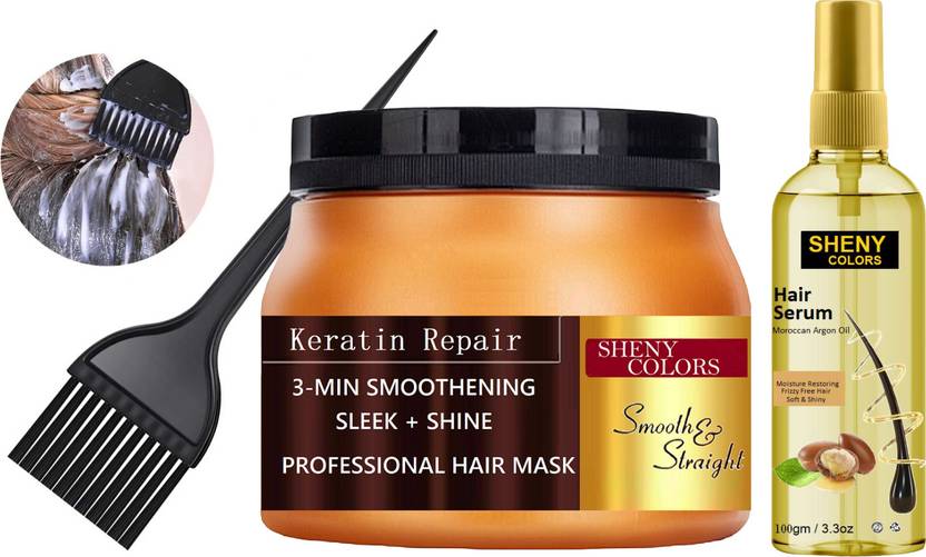 SHENY COLORS Keratin Hair Mask with Serum for Smooth, Manageable Hair ...
