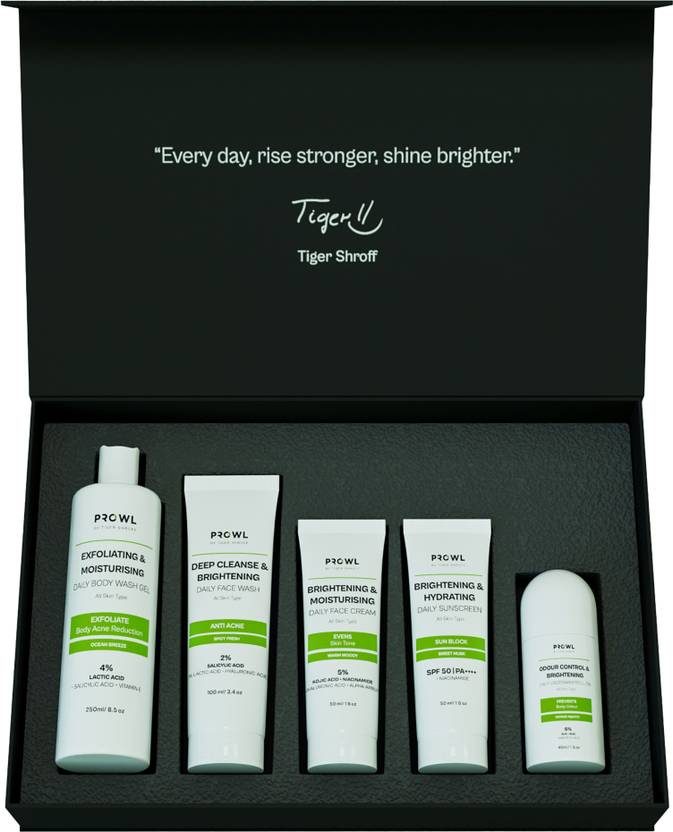 PROWL By Tiger Shroff Daily Essentials Kit | Face Wash, Face Cream ...