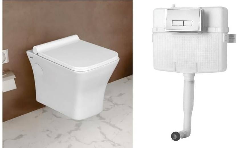 Joyo Cera Ceramic Water Closet Wall Mounted With Soft Seat Cover With ...