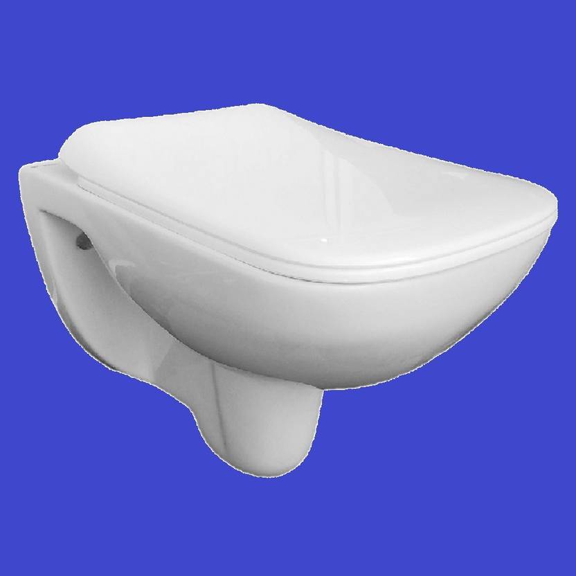 Vardhman Ceramics Wall Mounted Rimless Wall Hung EWC Western Commode ...