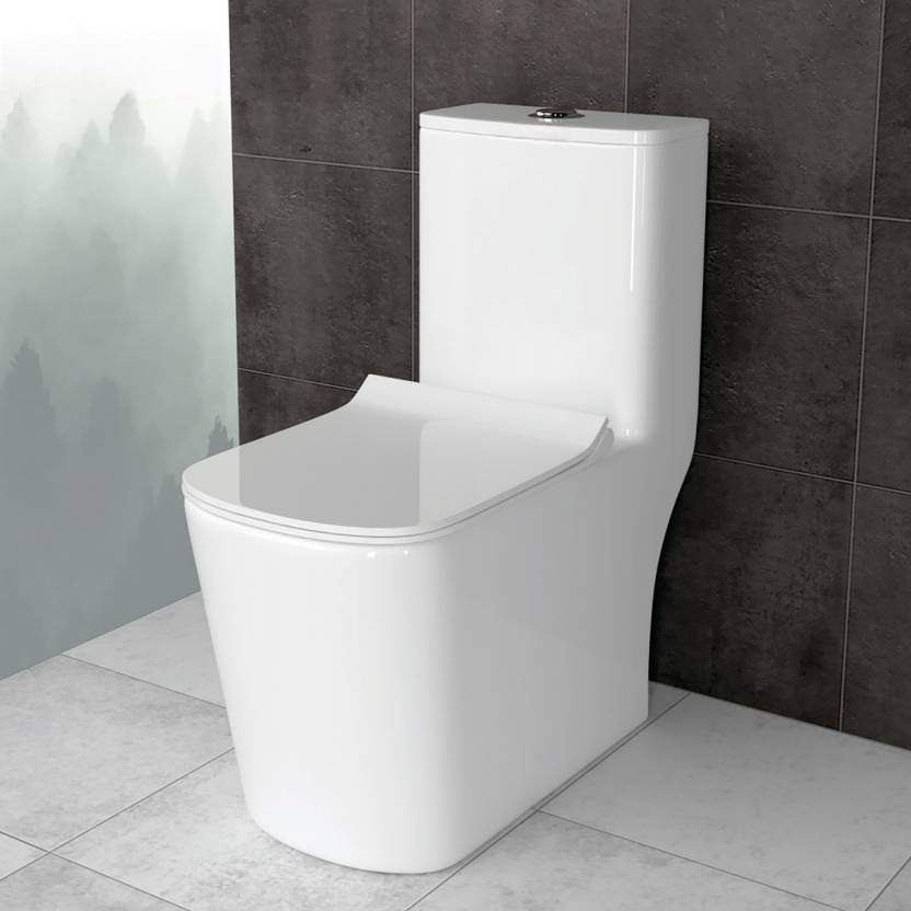 clayplus 3001 Premium Grade Ceramic's One Piece 12 inches Trap Western ...