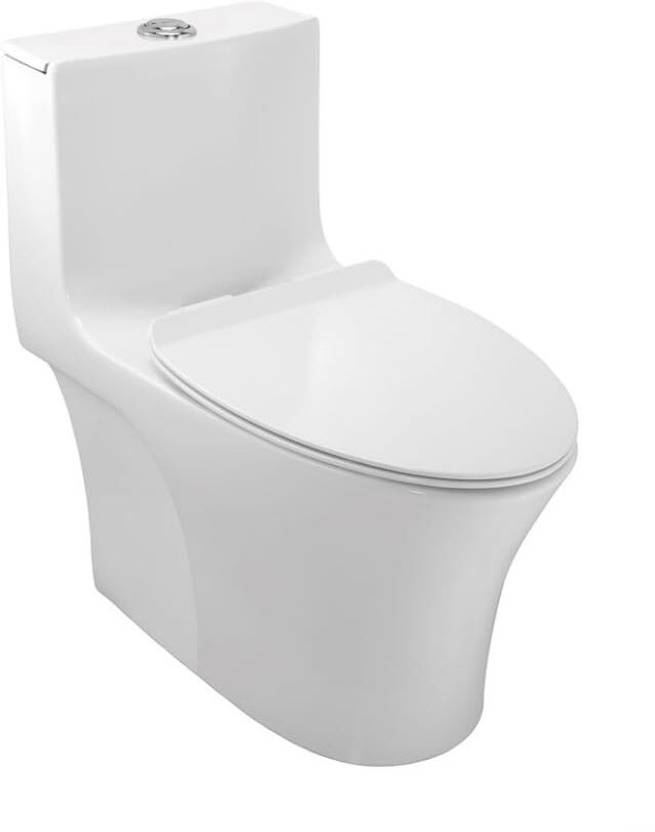 Jaquar One Piece Rimless Floor Mount Western CommodeUF Soft Close Seat Cover P01-JAQ-ONS-WHT ...