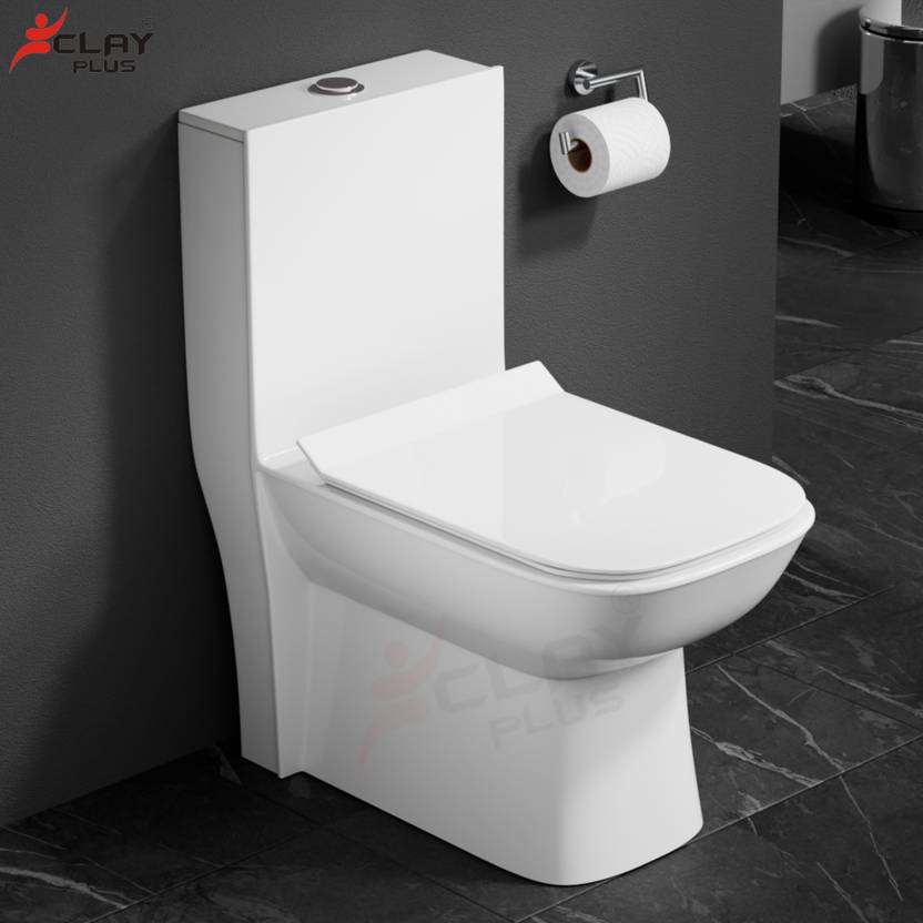 clayplus Platinum Ceramic /Water Closet/ With Soft Close Toilet Seat ...
