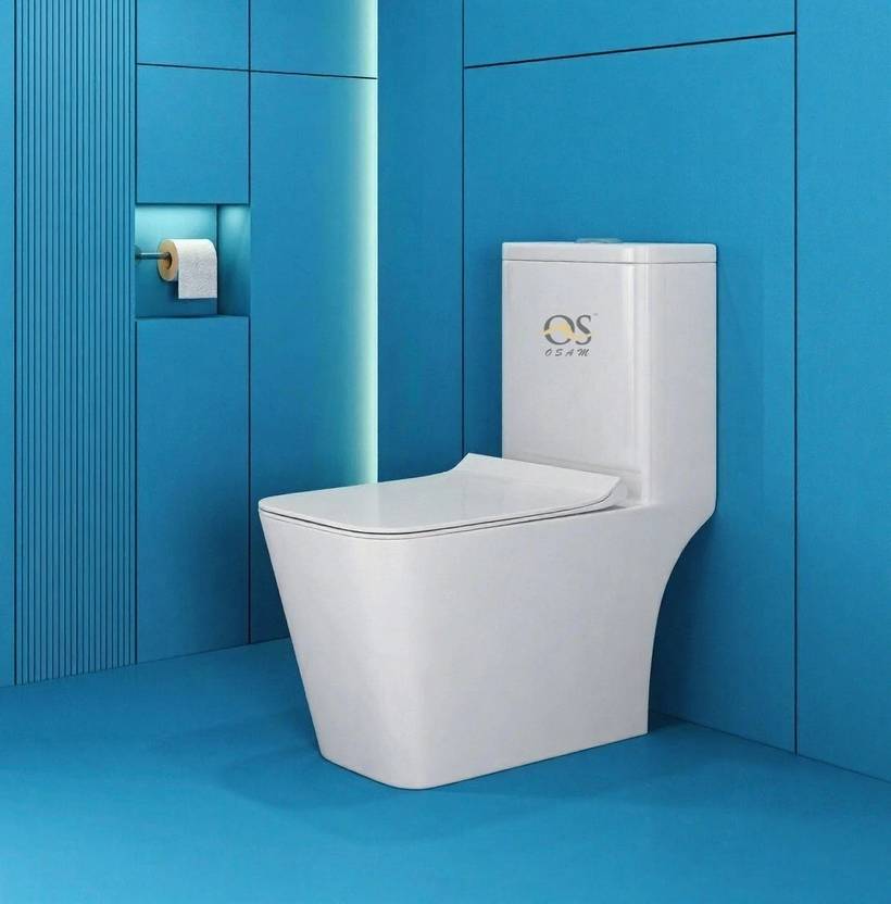 Sea Shore Western Commode Soft‑Close Seat Ceramic Commode (Western, One ...