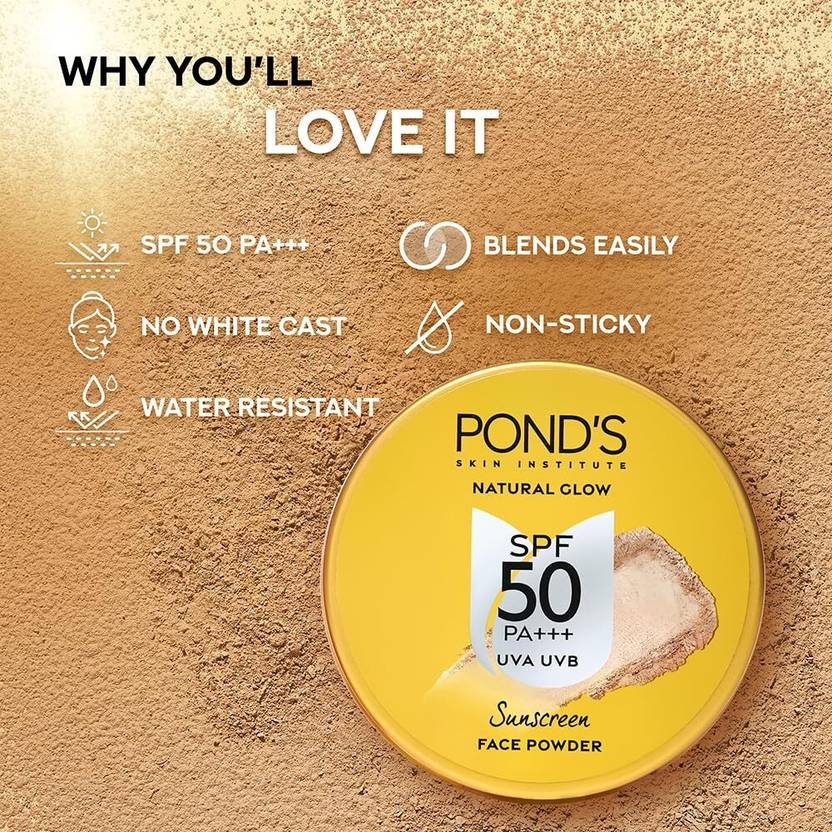 POND's Sunscreen Face Powder SPF 50 UVA & UVB 20g Compact - Price in ...