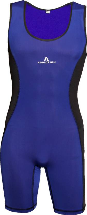 Addiction Wrestling Dress Costume uniform Men Compression (Blue Color ...