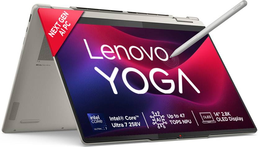 Lenovo Yoga 7 2-in-1 Next Gen AI PC WUXGA OLED Copilot+PC Intel Core Ultra 7 256V - (16 GB/1 TB ...
